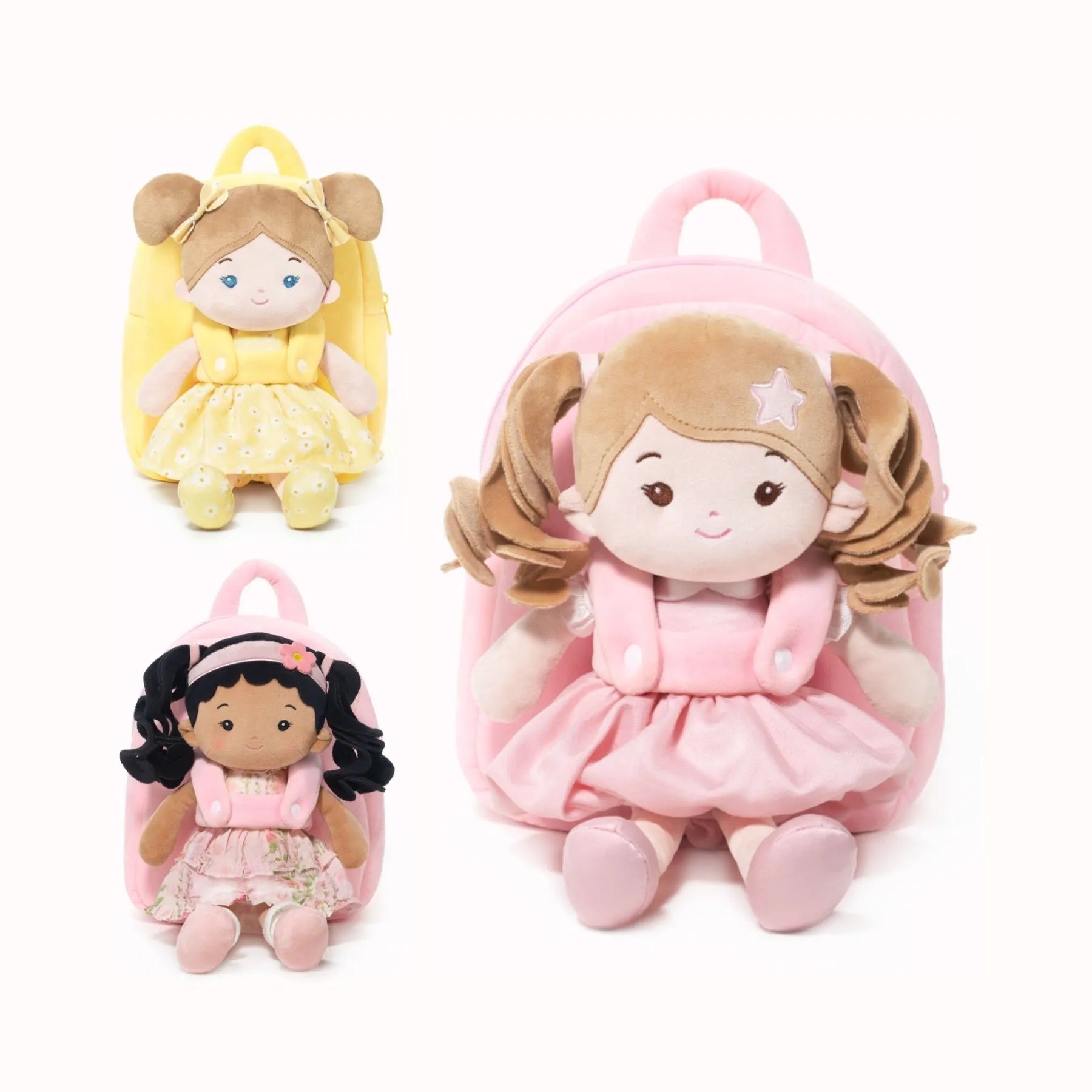 Personalized Doll Backpack for Baby Girls, Plush Backbacks with Doll ...